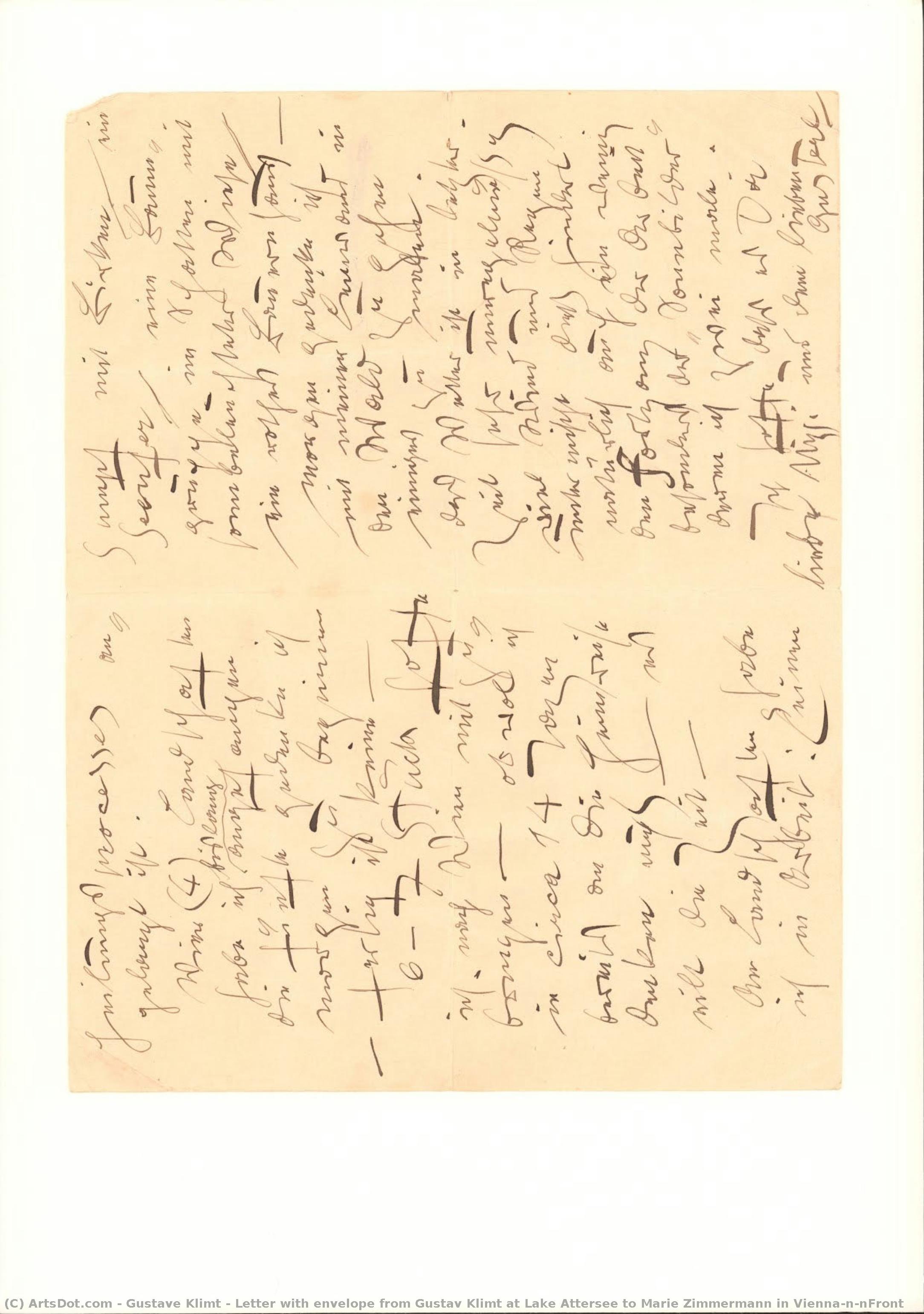 Buy a print of Letter with envelope from Gustav Klimt at Lake Attersee ...